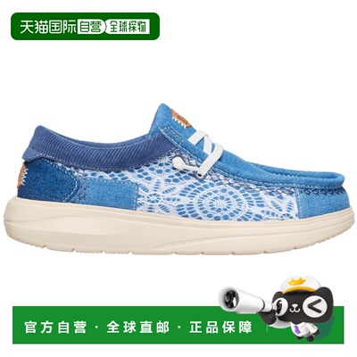 自营欧洲直邮Crocs卡骆驰 Wendy COMF Patchwork女士牛仔蓝拼接休