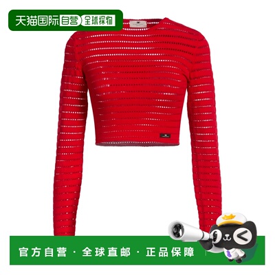 香港直邮潮奢 Elisabetta Franchi 女士 毛衣 red红色 舒适时尚