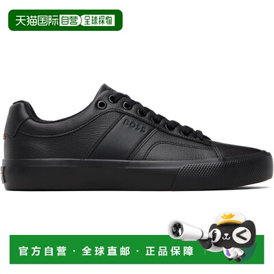 1h可退 香港直邮潮奢 BOSS 波士 男士 黑色 Faux-Leather Contras