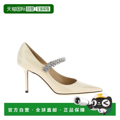 香港直邮Jimmy Choo 徽标尖头玛丽珍鞋高跟鞋 BINGPUMP85PAT