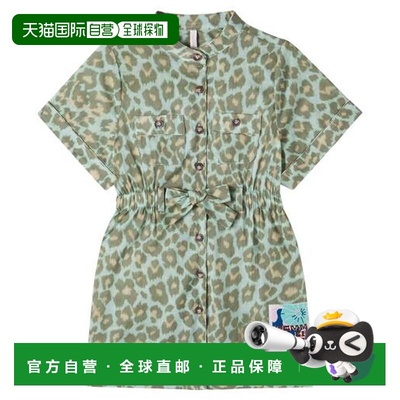 1h可退 香港直邮ZIMMERMANN 女童 Patience 豹纹棉质连衣裙童装