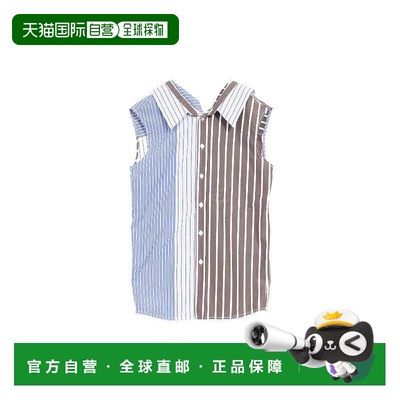 日本直邮中古Marni玛尼女A级95新tops上衣棉上衣蓝色女装