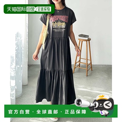 1h可退 日本直邮FIRST MOOD 女士摇滚风格图案印花提花连衣裙 208