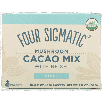 香港直发Four Sigmatic蘑菇可可与灵芝混合饮品10包60g可可粉