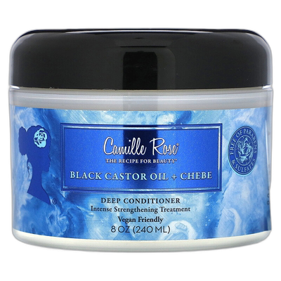 香港直邮Camille Rose,黑蓖麻油 + Chebe，深层护发素，8 盎司（2