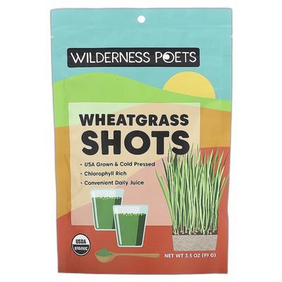 香港直邮Wilderness Poets LLC,有机小麦草汁粉，3.5 盎司（99 克