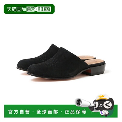 1h可退 日本直邮CHAMULA 女士 西部风格细身高跟皮革穆勒鞋 13330