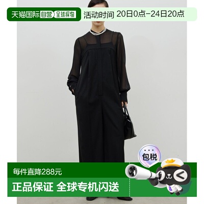 GALLARDAGALANTE 女装 飘逸垂感 宽松连体裤 半透明设计 GGZ10611
