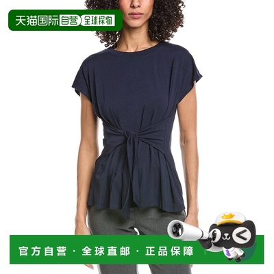 自营EILEEN FISHER Round Neck Top - navy 美国奥莱直发