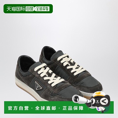 1h可退 香港直邮Prada 普拉达 男士 DOWNTOWN 灰色绒面革运动鞋(R