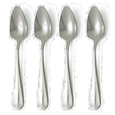 自营Norpro 不锈钢锯齿葡萄柚勺，4 件套 - 银色 美国奥莱直发