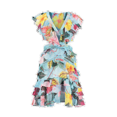 自营 Patbo Hibiscus 镂空迷你连衣裙 Celeste - 多色 美国奥莱直