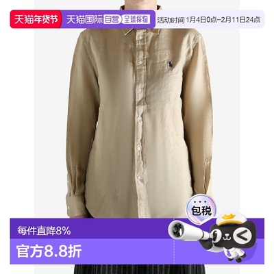 美国直邮POLO RALPH LAUREN-女式经典长袖纽扣前襟衬衫