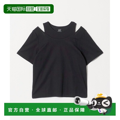 日本直邮upper hights×conte 女士 叠穿风U领T恤 85176000003