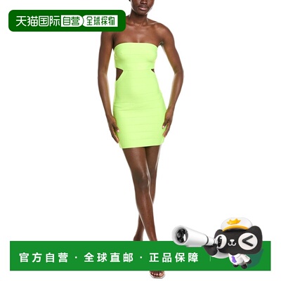 自营susana monaco Bandage Tube Cutout Dress - yellow 美国奥