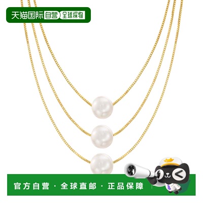 自营Ross-Simons 9-9.5mm Cultured Pearl 3-Strand Layered Neck