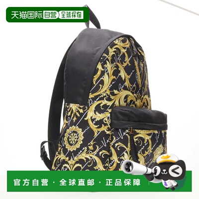 自营Versace金色巴洛克Virtus背包袋-黑色 美国奥莱直发