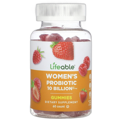 香港直邮Lifeable，女性益生菌，浆果，50 亿菌落形成单位，60 颗