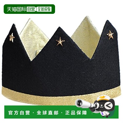 【日本直邮】Clearstone城市派对布艺可调整生日头冠黑×金色