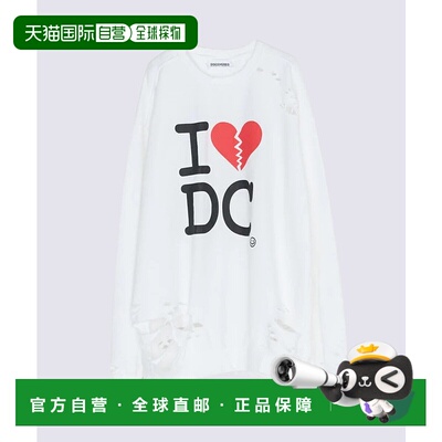 1h可退 日本直邮DISCOVERED男装 宽松版型 半破心图案 绒感卫衣 1