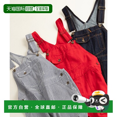 1h可退 日本直邮CHILD WOMAN 女士经典款直筒牛仔背带裤 0101PT00