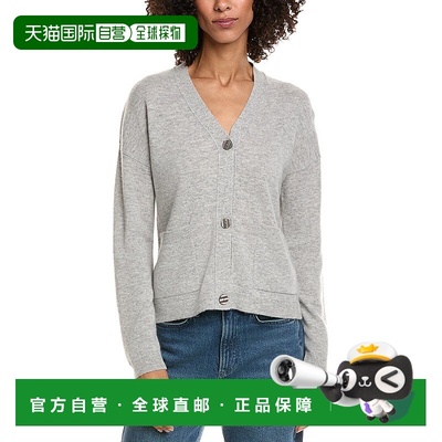 自营InCashmere盒装羊毛和羊绒混纺开衫-灰色 美国奥莱直发