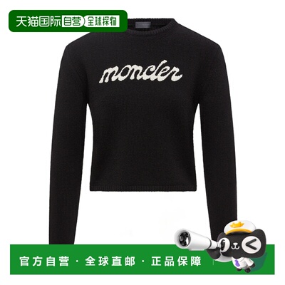 1h可退 香港直邮Moncler/盟可睐 25FW 刺绣标志羊毛羊绒毛衣 Wome