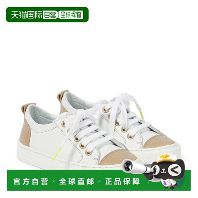 1h可退 香港直邮Bonpoint 男童 Archie 皮质运动鞋童鞋 white白色