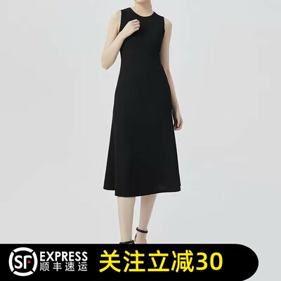 正品哥家官方2026年春秋季镂空腰无袖打底通勤百搭连衣裙女装