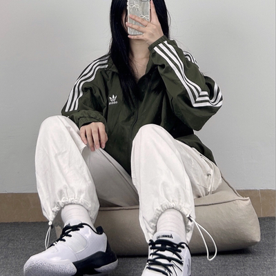 阿迪达斯三叶草防风春秋夹克男女