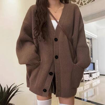 Women's Preppy Style Solid Button Front Drop Shoulder
