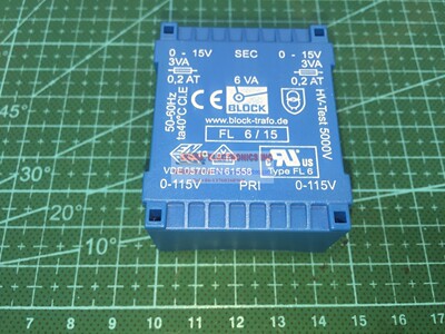 BLOCK FL6/15 2x15V 6VA 原装进口稳压电源整流 隔离变压器