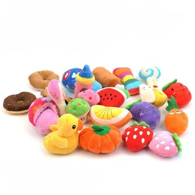 Puppy Dog Plush Squeaky Toys for Small Medium Dogs Bone Aggr