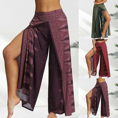 Casual Large Yoga Pants For Women Bohemian Ethnic Style Digi