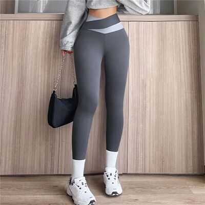 New Nylon Back V Butt Yoga Pants Women High Waist Fitness Wo