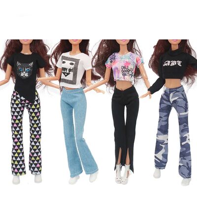 Fashion Dress 4 Items/ Lot Doll Clothes Wear Outfit Free Shi