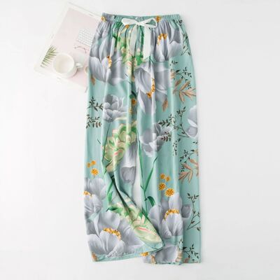 2022 Home Pants Women Spring Summer Thin Sleep Pants Floral