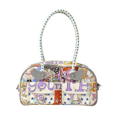 韩代youthbath x Oliwa联名正品直邮y2k轻亚风印花翅膀波士顿包