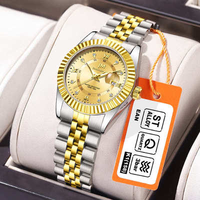 JONNY MOORE品牌手表女士新款奢华日历男款腕表夜光日历石英腕表