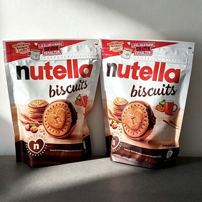 费列罗nutella能多益巧克力夹心榛子可可酱饼干袋装进口食品零食