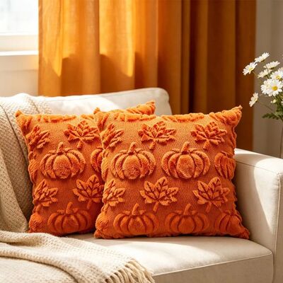 Pillow Case Maple Leaf Pumpkin Pillowcases Soft Sofa Decor C