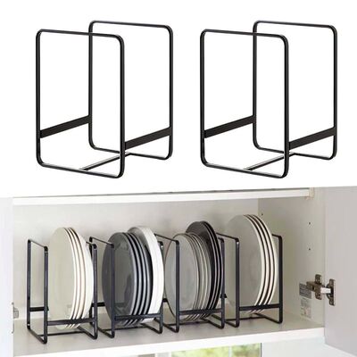 Kitchen Cabinet Plate Storage Countertop Dish RackDinner Pla
