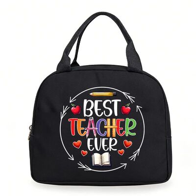 Best Teacher Ever Print Portable Lunch Bag Durable Women Men