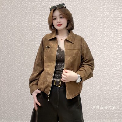 斐斐2026秋冬新款大码修身宽松休闲显瘦时尚百搭女装上衣外套6604