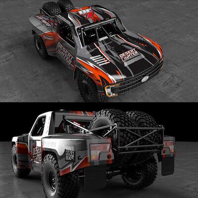 易控YK4072 V3 DF7 1/7后直桥短卡 沙漠卡遥控电动无刷四驱越野车