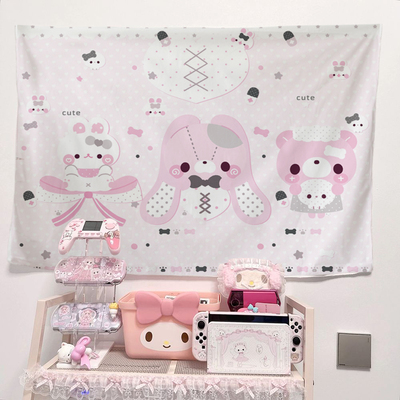 少女心可爱宿舍床头装饰背景布