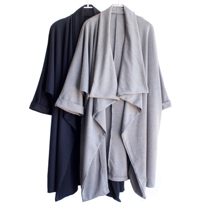 日单新款九分袖宽松显瘦风衣外套