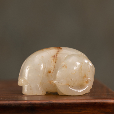 清代玉雕太平有象挂饰