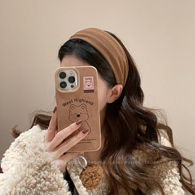 艺术生低饱和色宽边高颅顶发箍女秋冬高级感不勒头发卡发带头饰