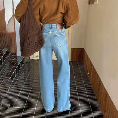 【加绒窄版神裤】冬季直筒牛仔裤